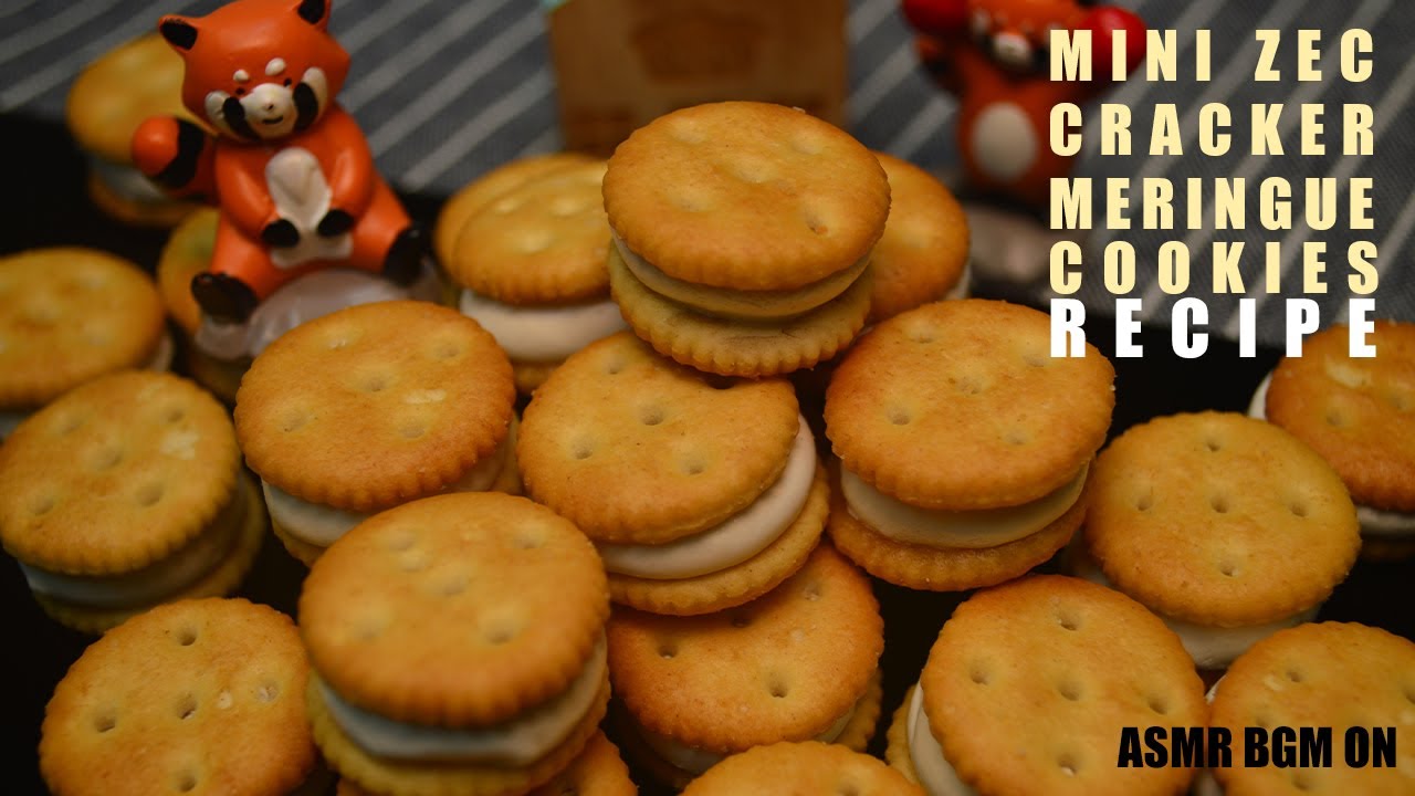 ASMR BGM on 미니 제크 머랭쿠키 만들기 Mini ZEC cracker meringue cookies recipe - YouTube
