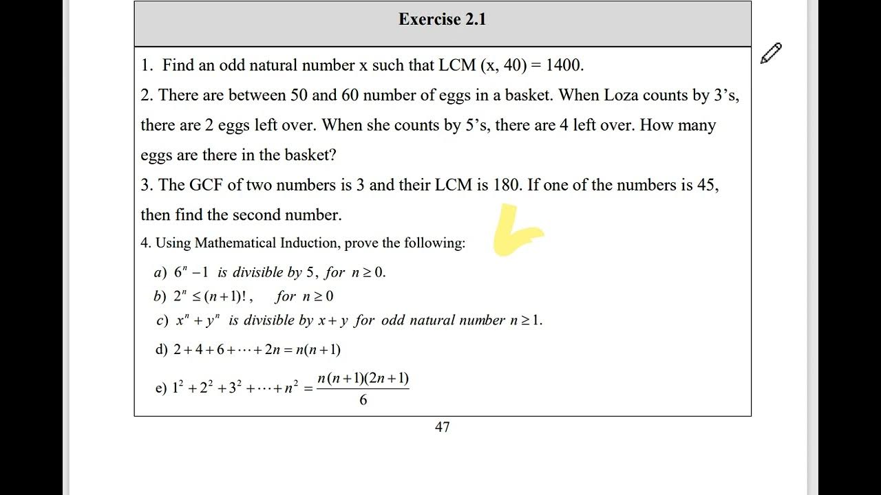 Maths Chapter 2 Exercises - YouTube