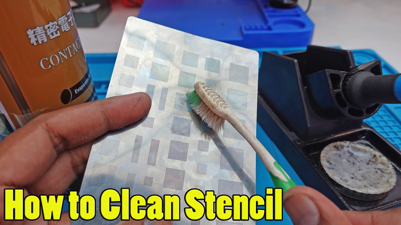 How to Clean the BGA Stencil after Reballing any IC - YouTube