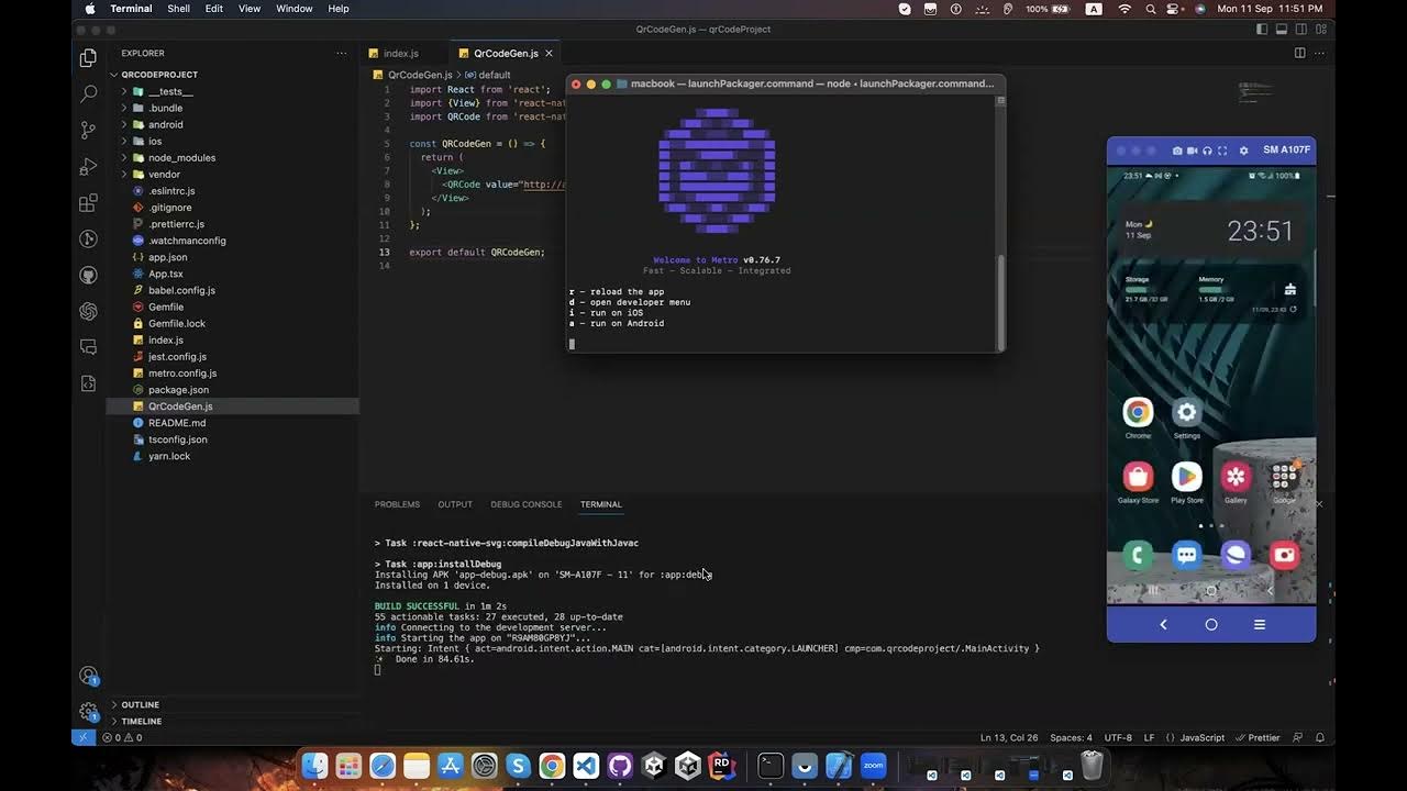 React-Native QR-Code Reader & QR-Code Save To Storage - YouTube
