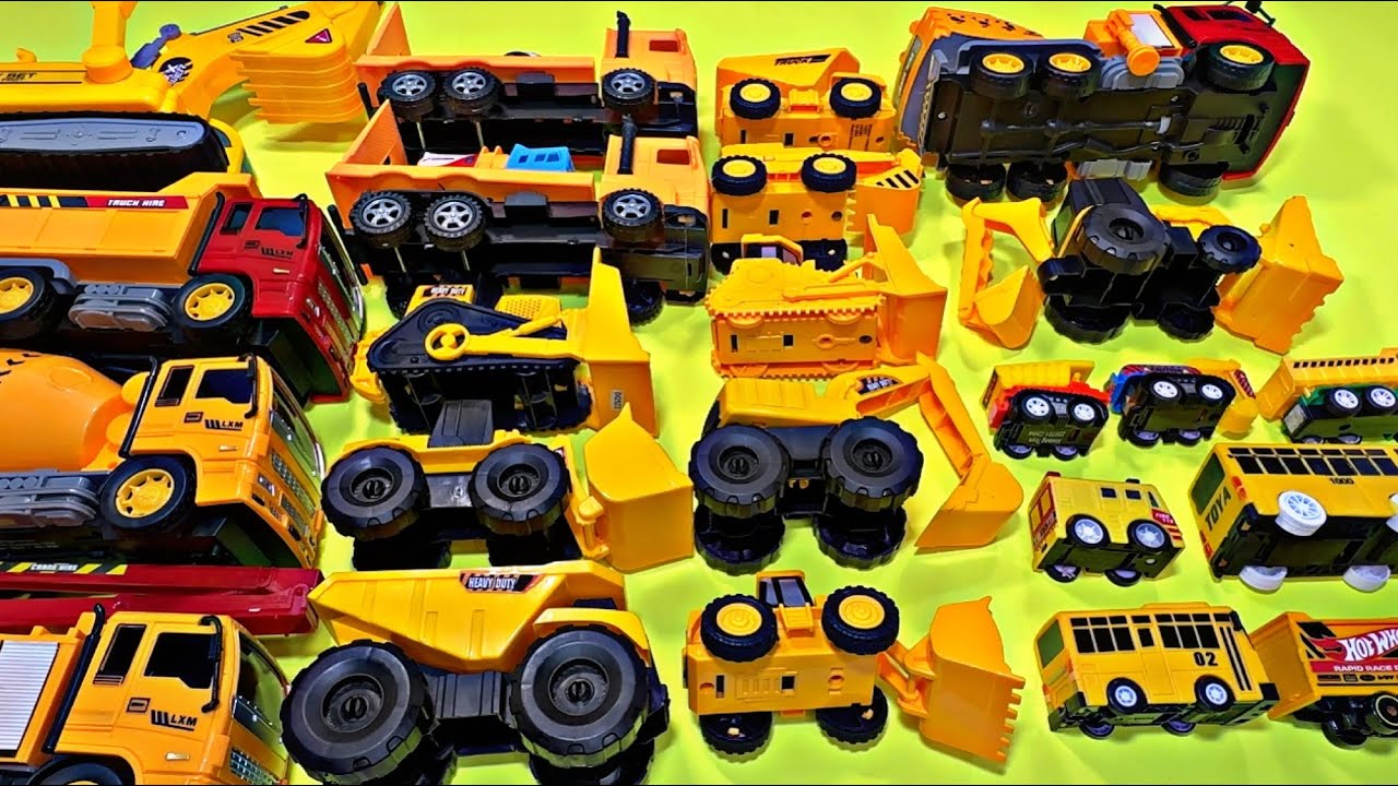 🌷 ASMR_Video Review Of Construction Cars Of Different Size And Models I ...