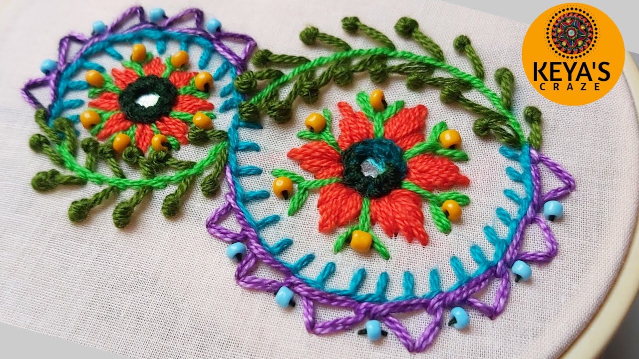 Tutorial-1033/ Mirror/Shisha stitch tutorial - YouTube