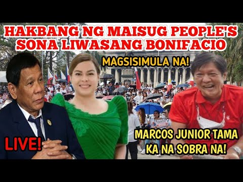 LIVE MAISUG PEACE RALLY PEOPLES SONA LIWASANG BONIFACIO MAGSISIMULA NA ...