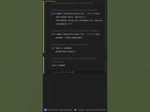 How can you use with statements for resource management? Master Resource Management with Pythons ...