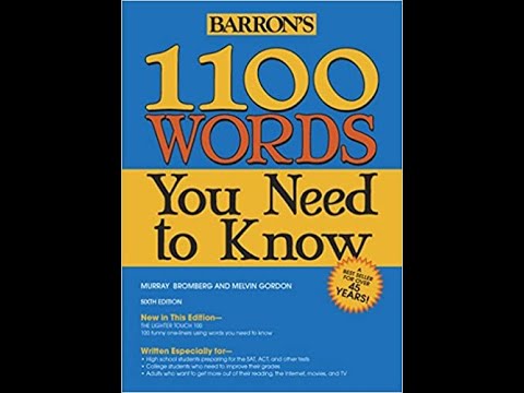 BARRON's 1100 words you need to know Week 1 Day 1