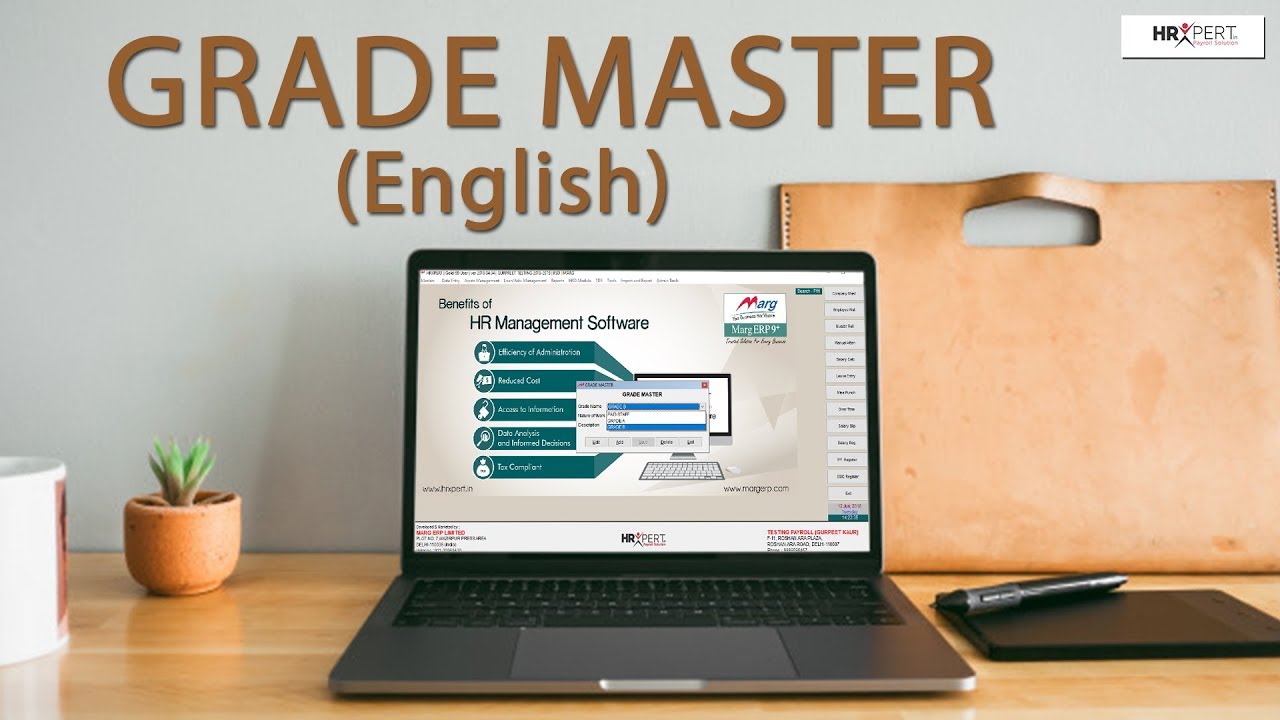Grade Master in Marg Hrxpert payroll Software [English] - YouTube