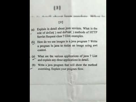 Programming in Java previous year question paper 2018-19 - YouTube