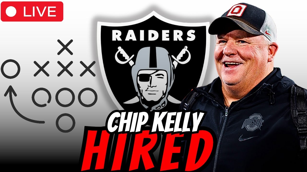 🚨 LIVE - RAIDER WAR ROOM: Chip Kelly Hired as NEW #Raiders OC! Full ...