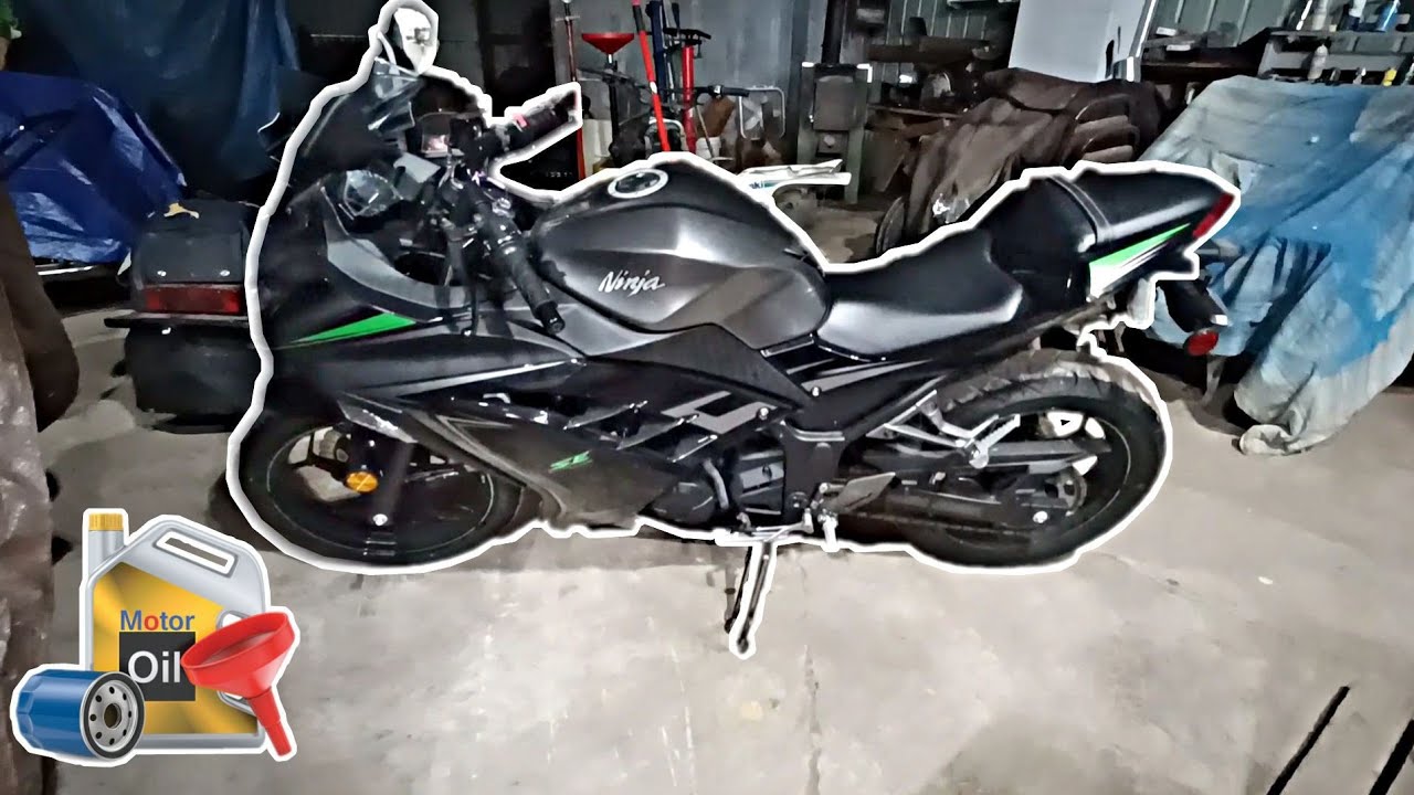 How to Change Engine Oil & Filter on Kawasaki Ninja 300 (Similar For ...
