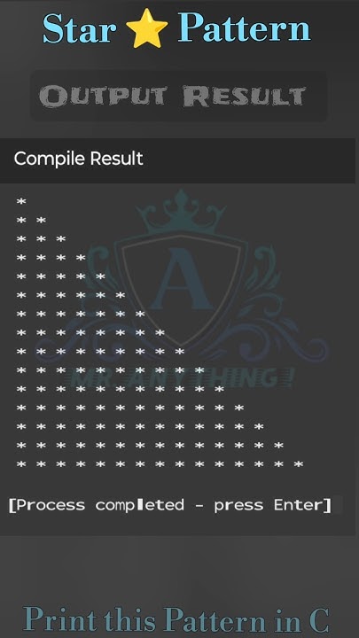 Printing Pattern Program in C | ⭐ Star Pattern Program | C language | C Program | #coding # ...