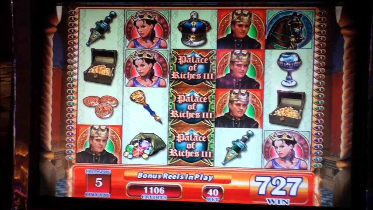 PALACE OF RICHES III Penny Video Slot Machine with FREE SPIN BONUS Las ...