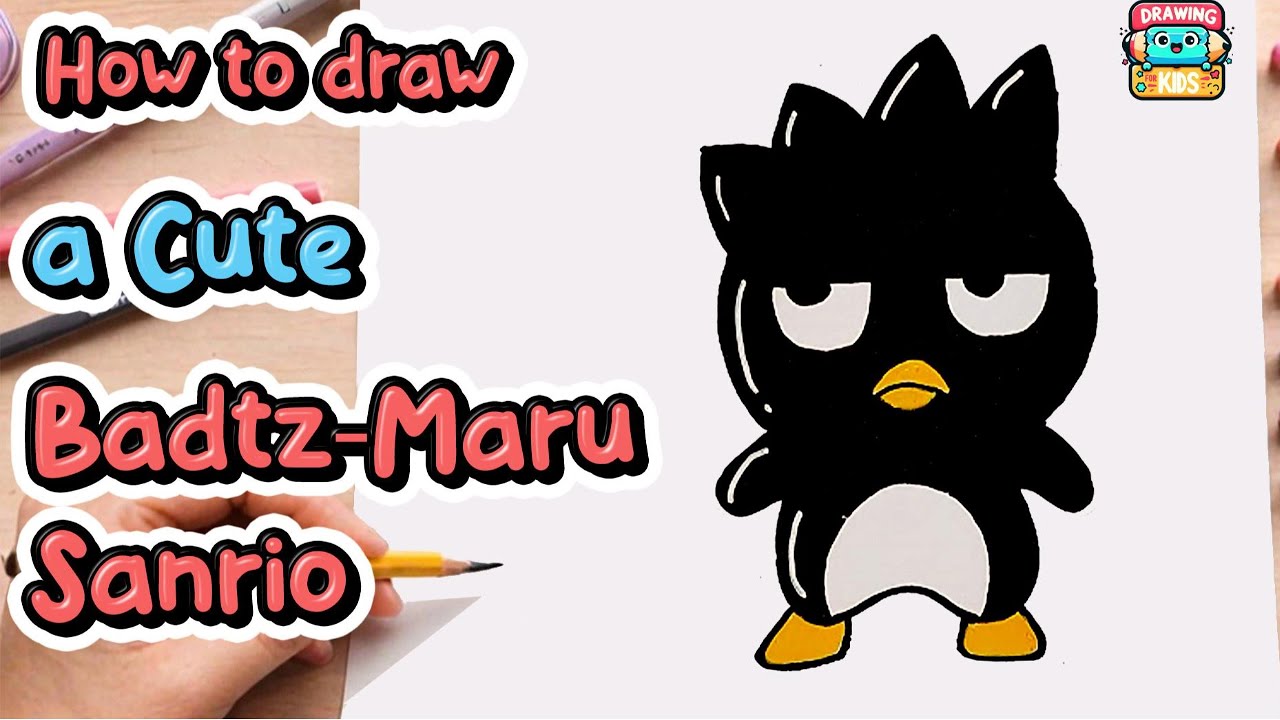 How to Draw Badtz-maru from Sanrio Easily for Kids and Adults - YouTube