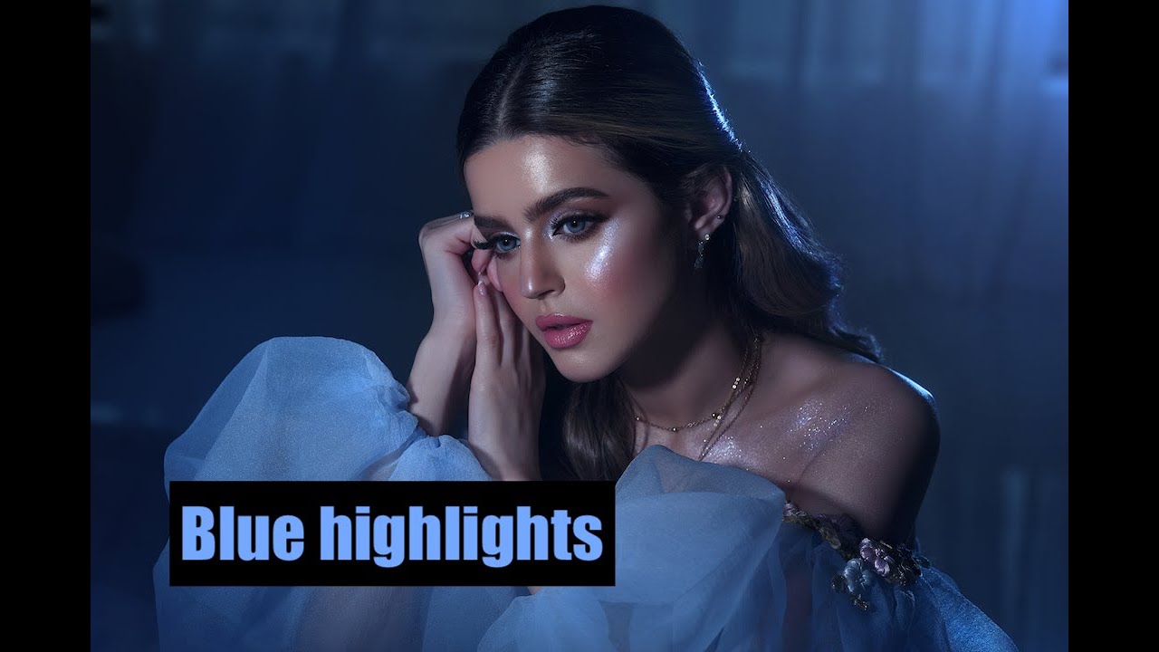 blue highlights makeup tutorial - YouTube