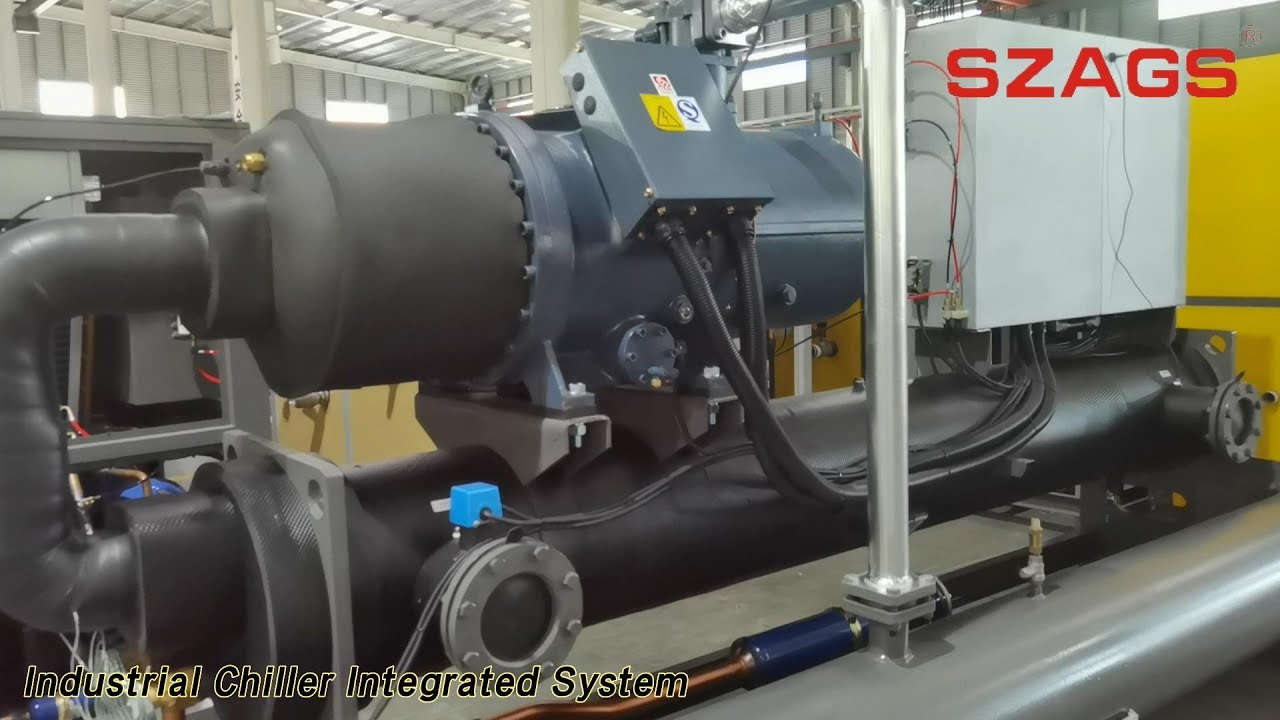 Screw Type Industrial Chiller Integrated System 75HP Easy Operate - YouTube