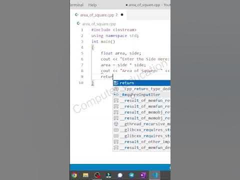 Calculate Area of Square in C++ | #shorts #cplusplus #coding #programming #youtubeshorts #short ...