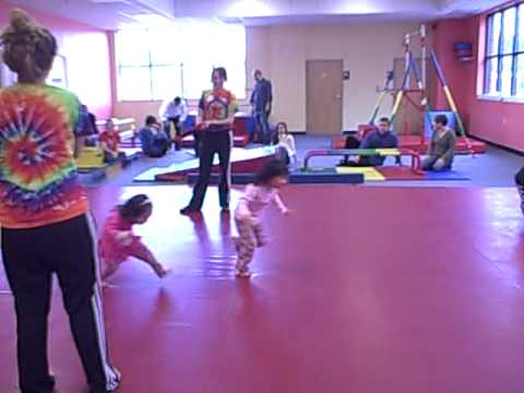 Run Through Mr Stretchy at Little Gym - YouTube