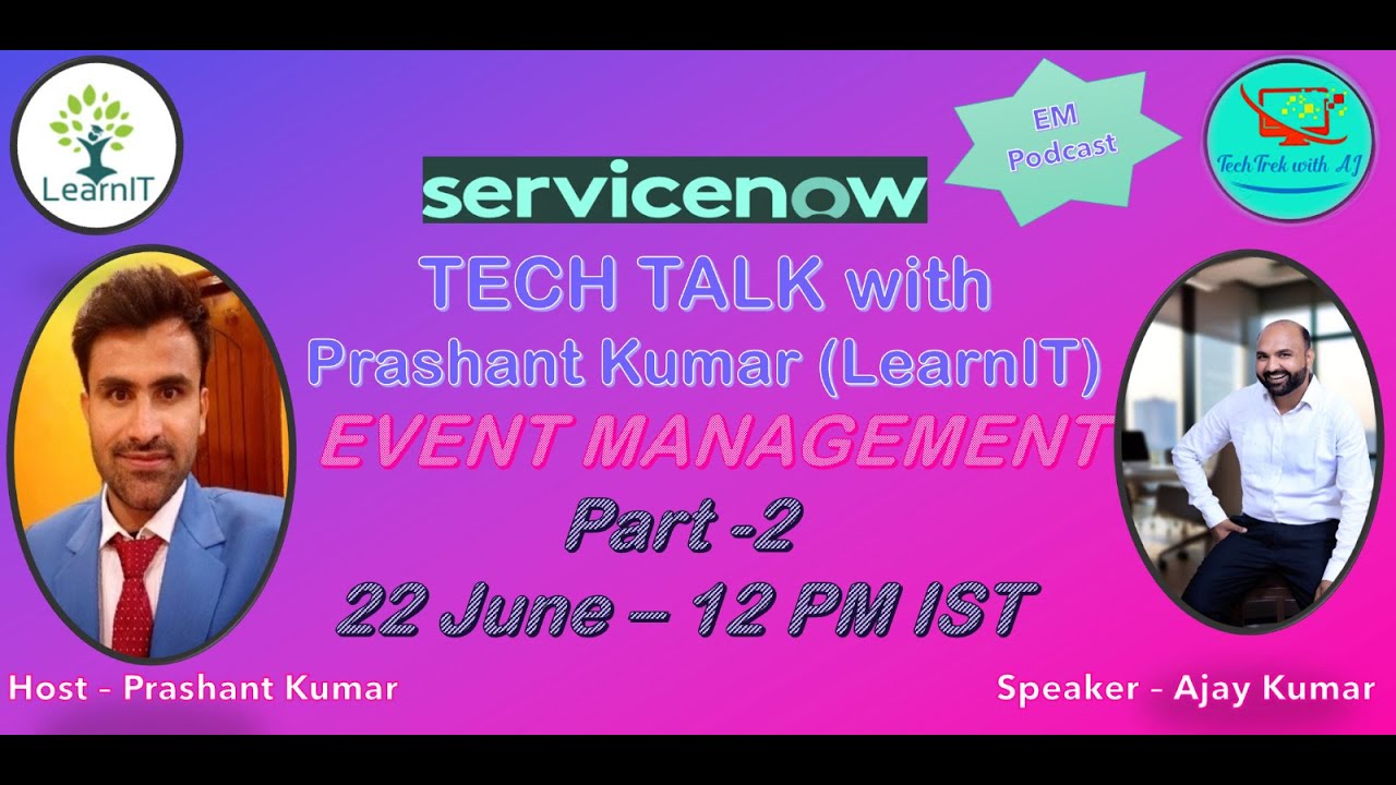 Tech Talk with Prashant (Learn IT) || Event Management Session | Part 2 - YouTube