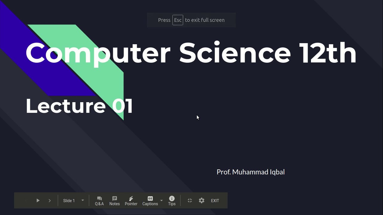 Lecture01 Computer Science 12th Class Ch 01 Data Basics Youtube