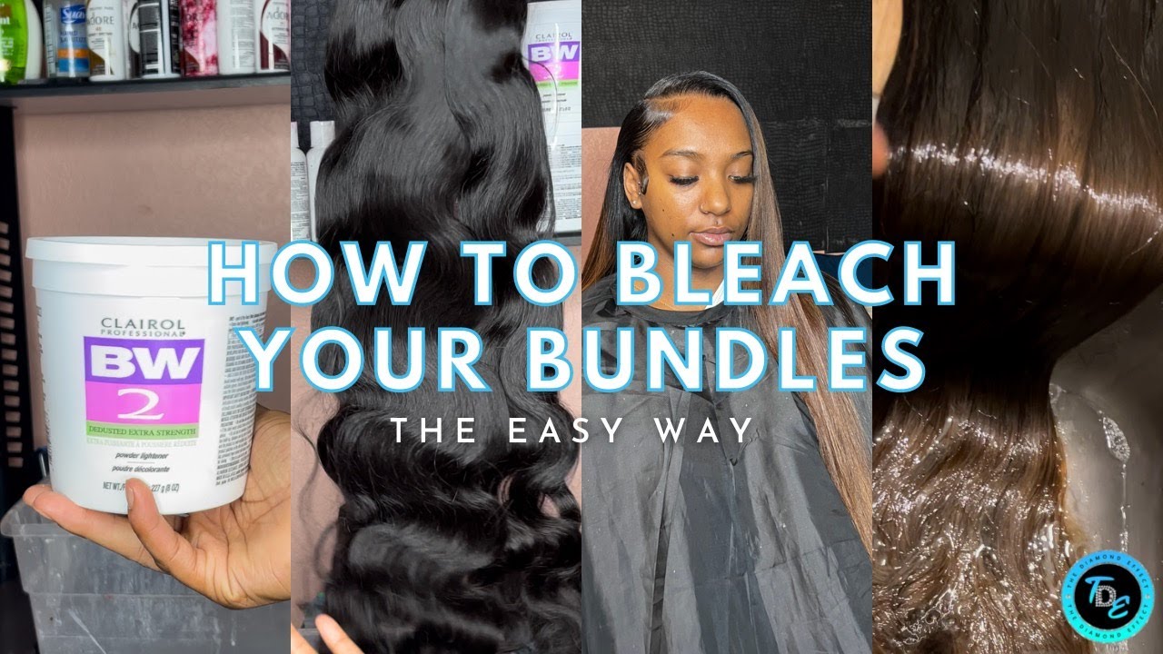 HOW TO BLEACH YOUR BUNDLES (The Easy Way) | Hot Water Method - YouTube