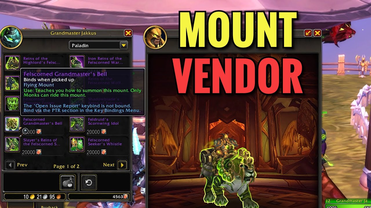 Legion Remix Mount Vendor Location (WoW TWW, Legion Remix) - YouTube