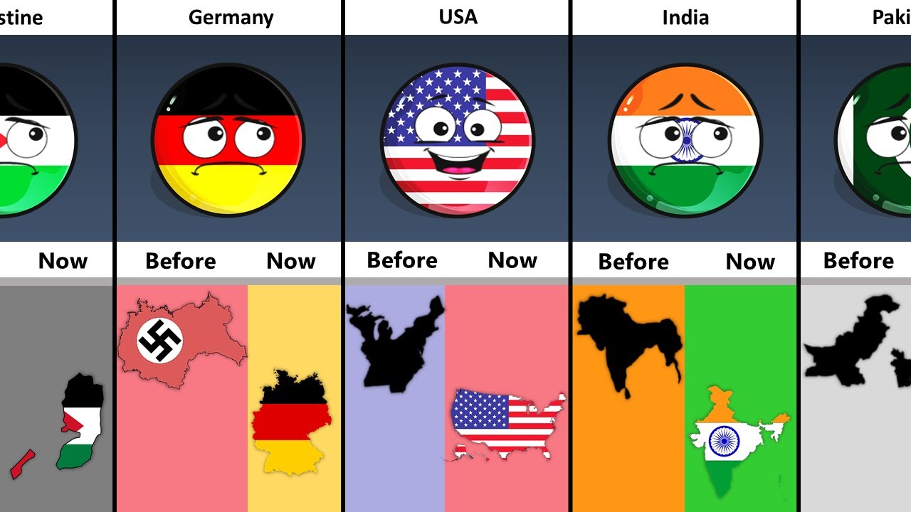 Map of Some Countries Then and Now - YouTube