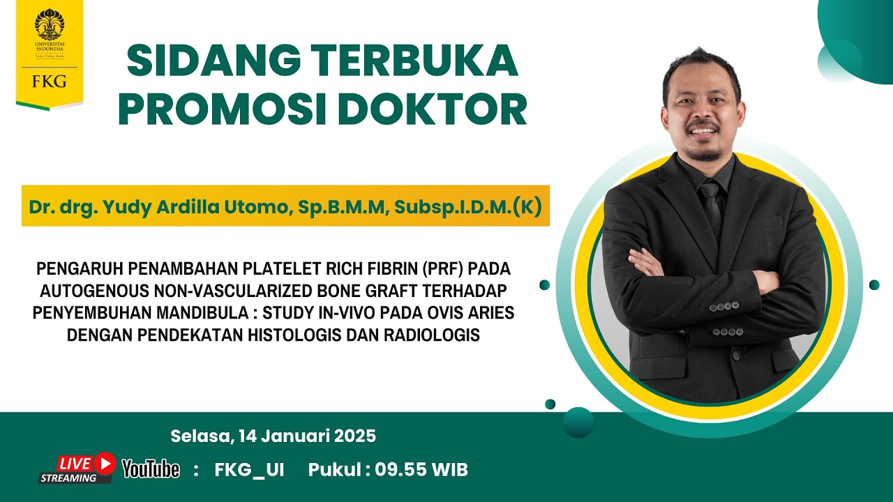 Sidang Terbuka Promosi Doktor drg. Yudy Ardilla Utomo, Sp.BMM - YouTube