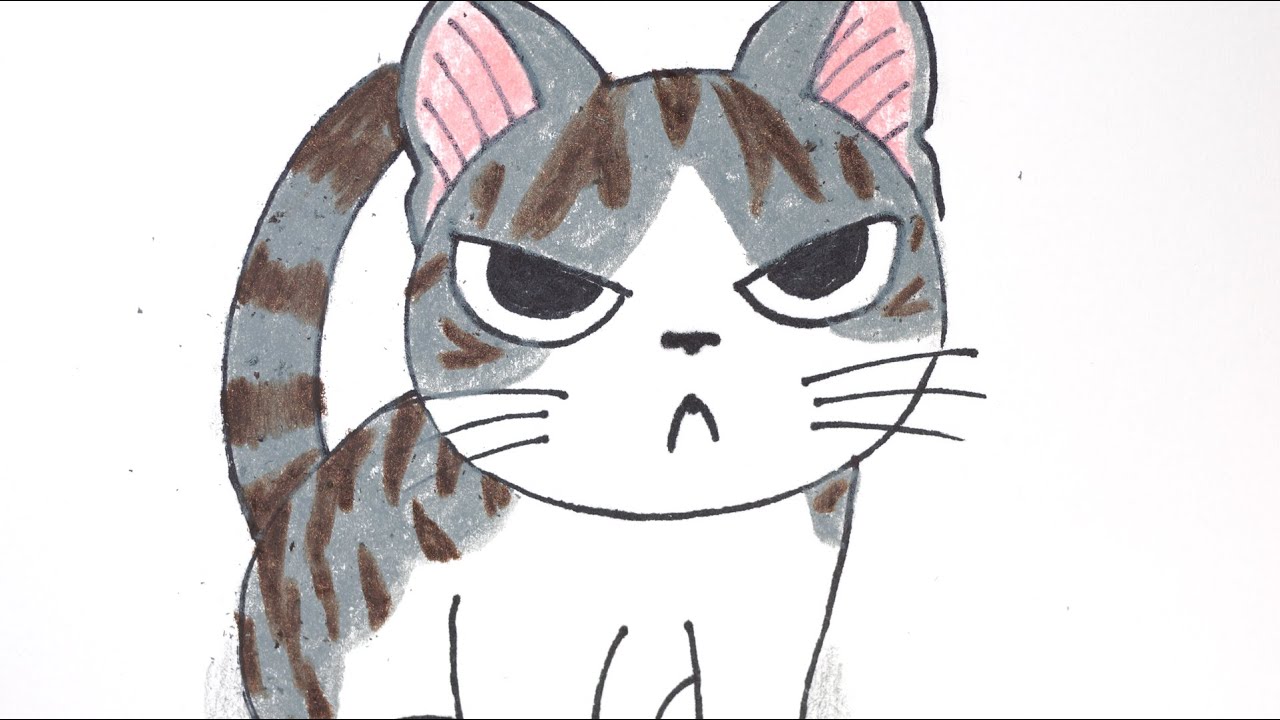 How to draw Kitten #004 (Chi’s Sweet Home) 치즈 스위트홈 치(고양이) 손그림 그리기 チ-ズスイ ...