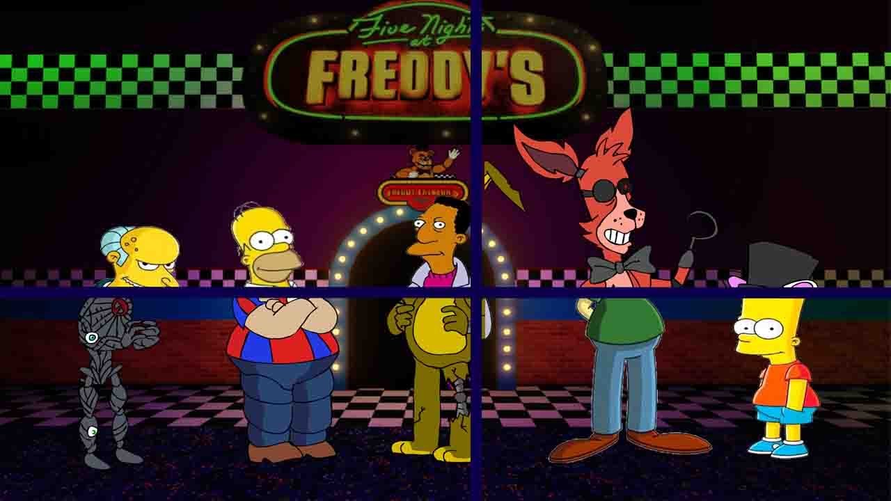 The Simpsons transform into Five Nights at Freddys characters - # ...