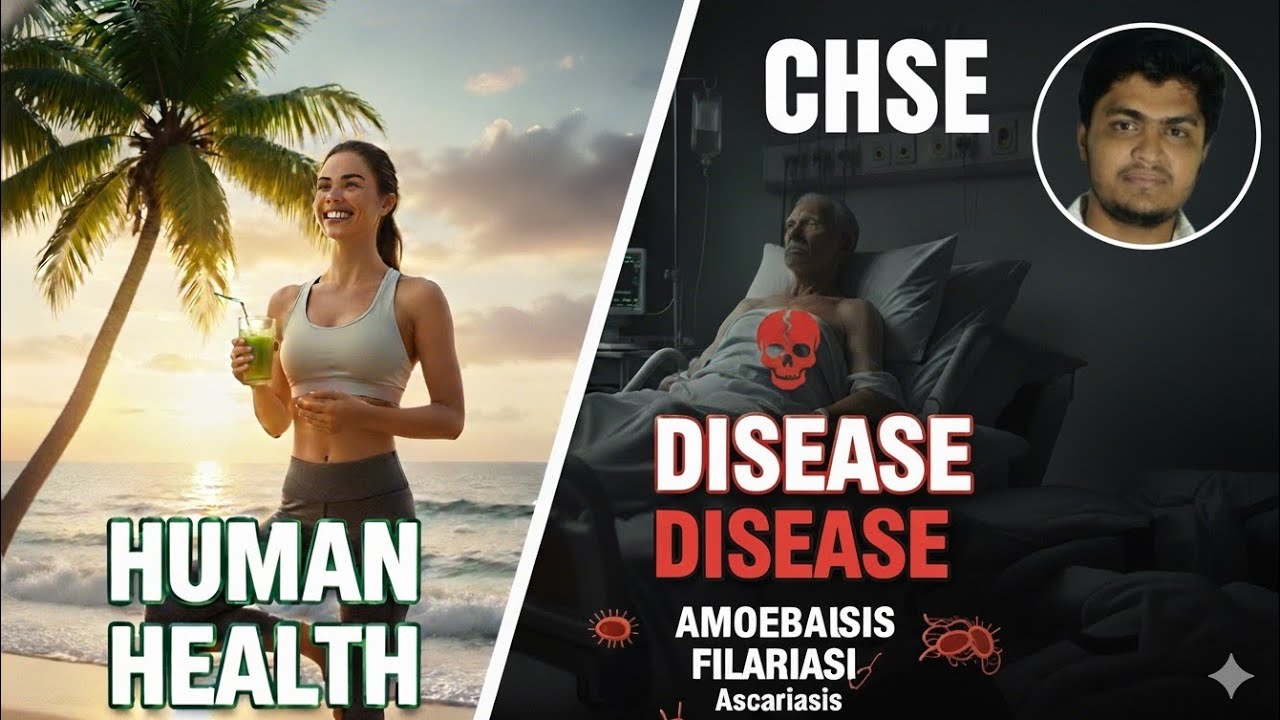 CHSE Class 12 Human Health & Disease (Odia) | Ascaris 🪱 Amoebiasis 🧫 ...