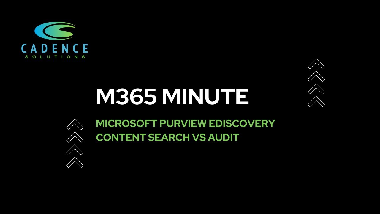 Microsoft Purview eDiscovery - Content Search vs Audit - YouTube