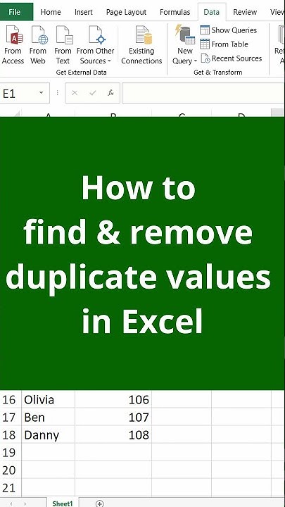 How to Find and Remove Duplicate Values in Excel ( in Less Than 1 Minute ) #shorts - YouTube