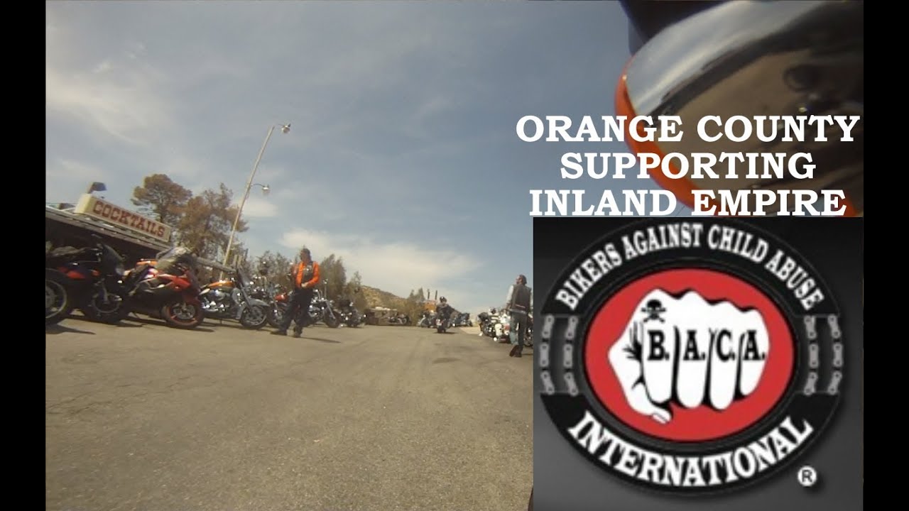 Arriving at the Stagecoach Inn. Bikers Against Child Abuse. BACA. - YouTube