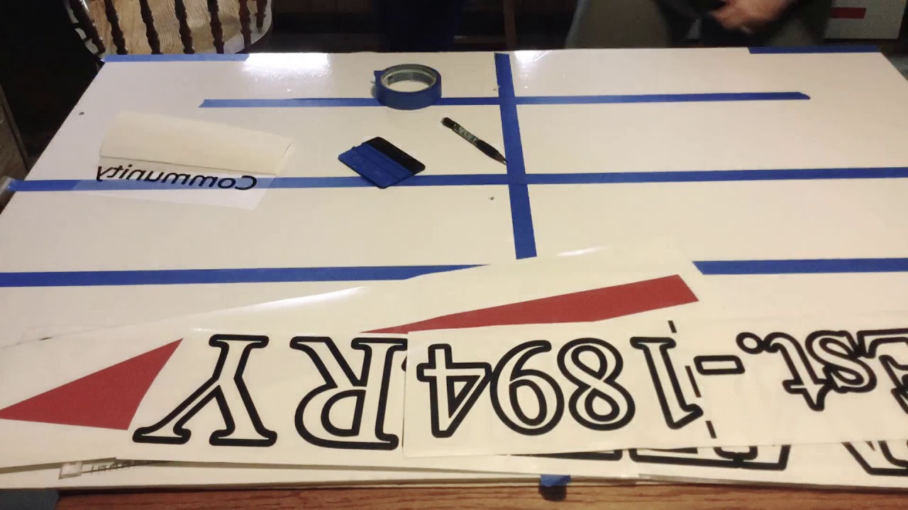 Sign vinyl application - YouTube