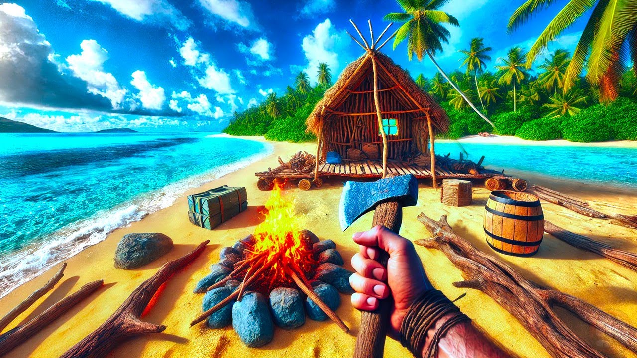 Surviving Day 2 in This Open World Island Survival | Project Castaway ...