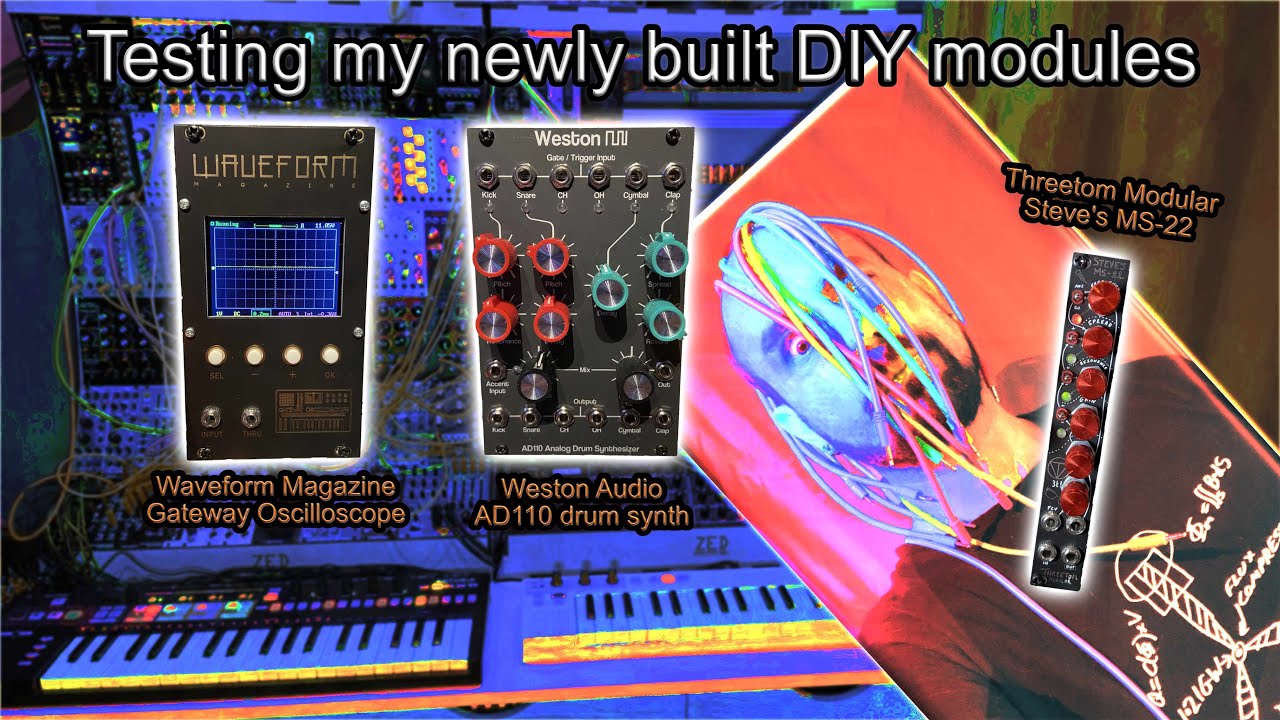 Having fun with some newly built DIY Eurorack modules - YouTube