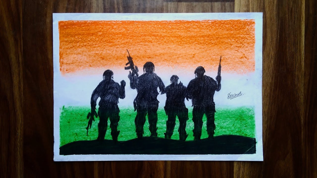Tribute To Indian Soldiers || Pulwama Terror Attack || RIP||How to draw ...