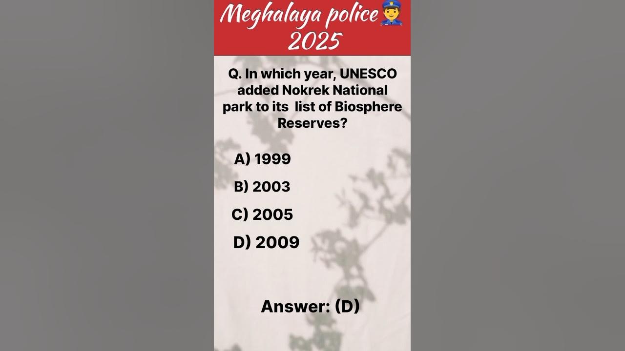 Meghalaya Current Affairs 2024| For Meghalaya police#important#shortviral - YouTube