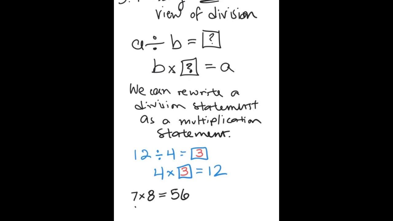 Missing factor view of division - YouTube