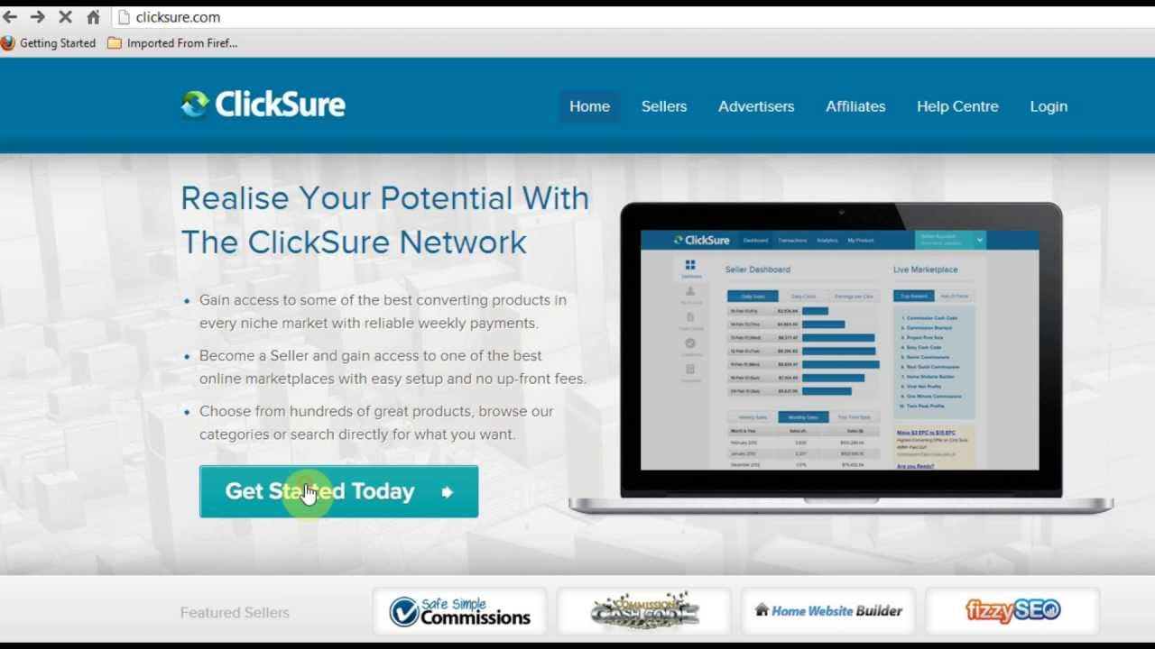 Affiliate Marketing Programs with Clicksure - YouTube