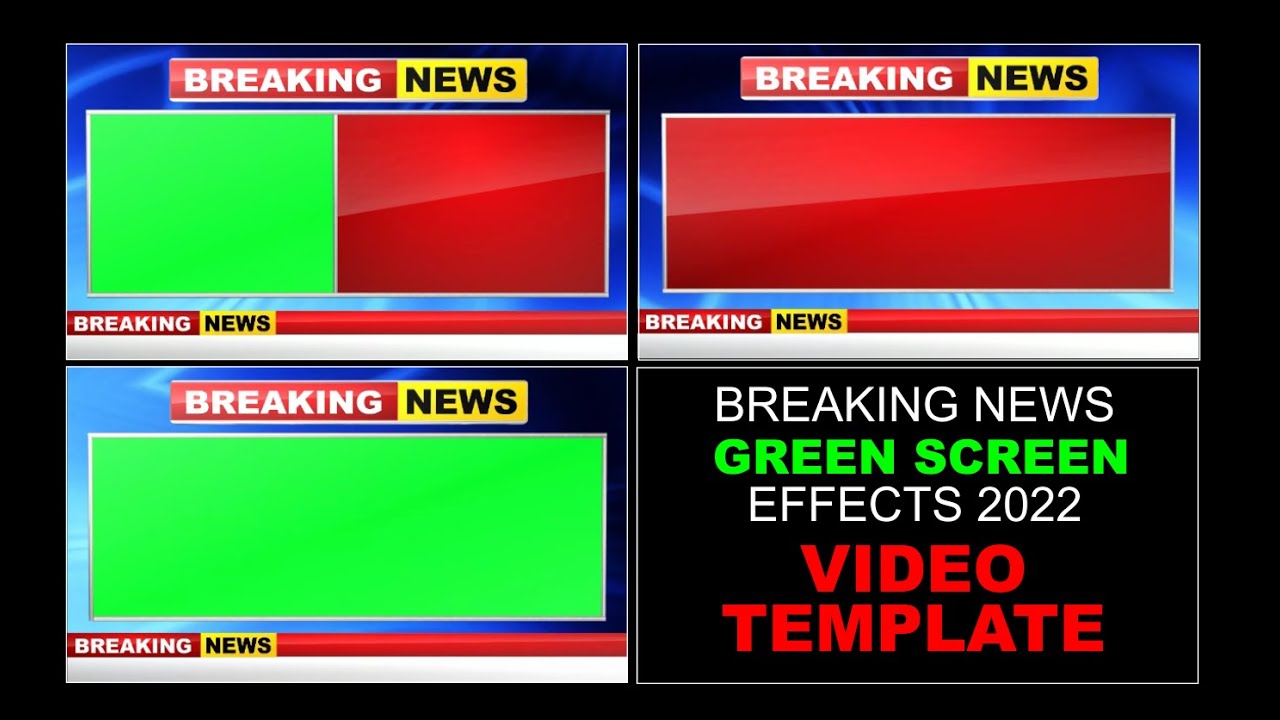 Green screen Breaking News frame | no copyright news frame | news green ...