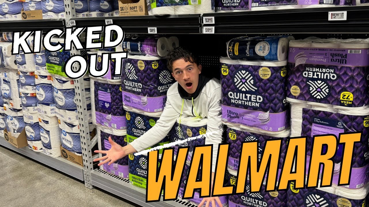 We Built A Fort In WALMART!! - YouTube