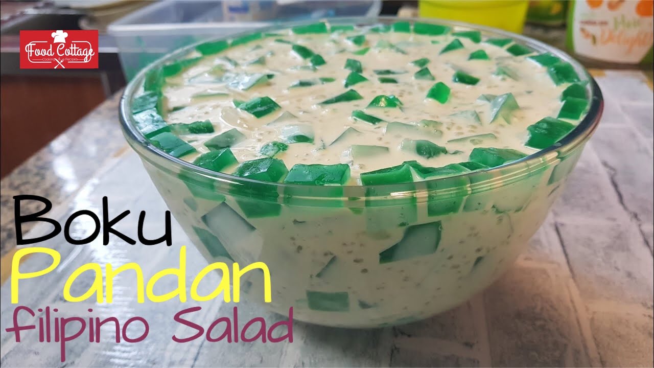 Buko Pandan Salad / filipino dessert / how to make pandan jelly ...