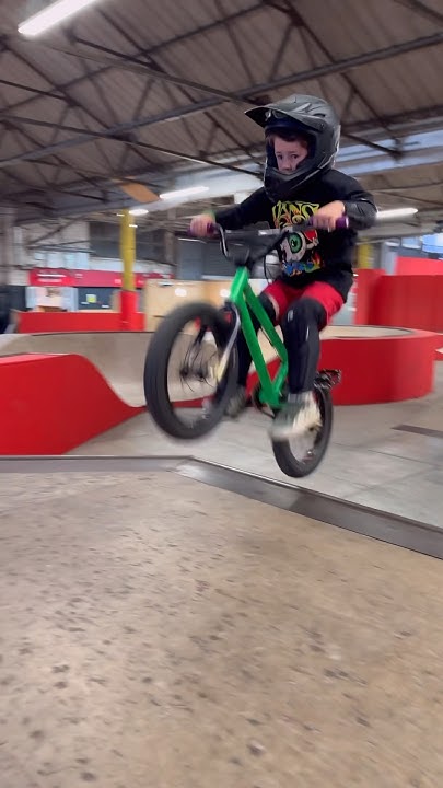 Pump Track In A Skatepark! 4 Year Old BMX Kid! - YouTube