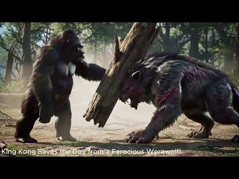 Giant Werewolf Attacks Village, But King Kong Strikes Back!