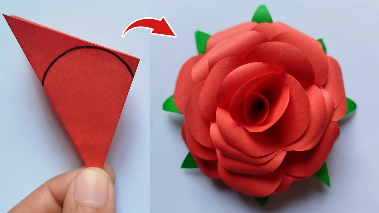 Paper Flower Making | How to make paper flower | simple and easy flower ...