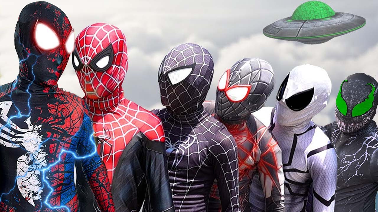 PRO 4 SPIDER-MAN TEAM || Venom, Red Superhero is a ALIEN ??? ( Comedy ...