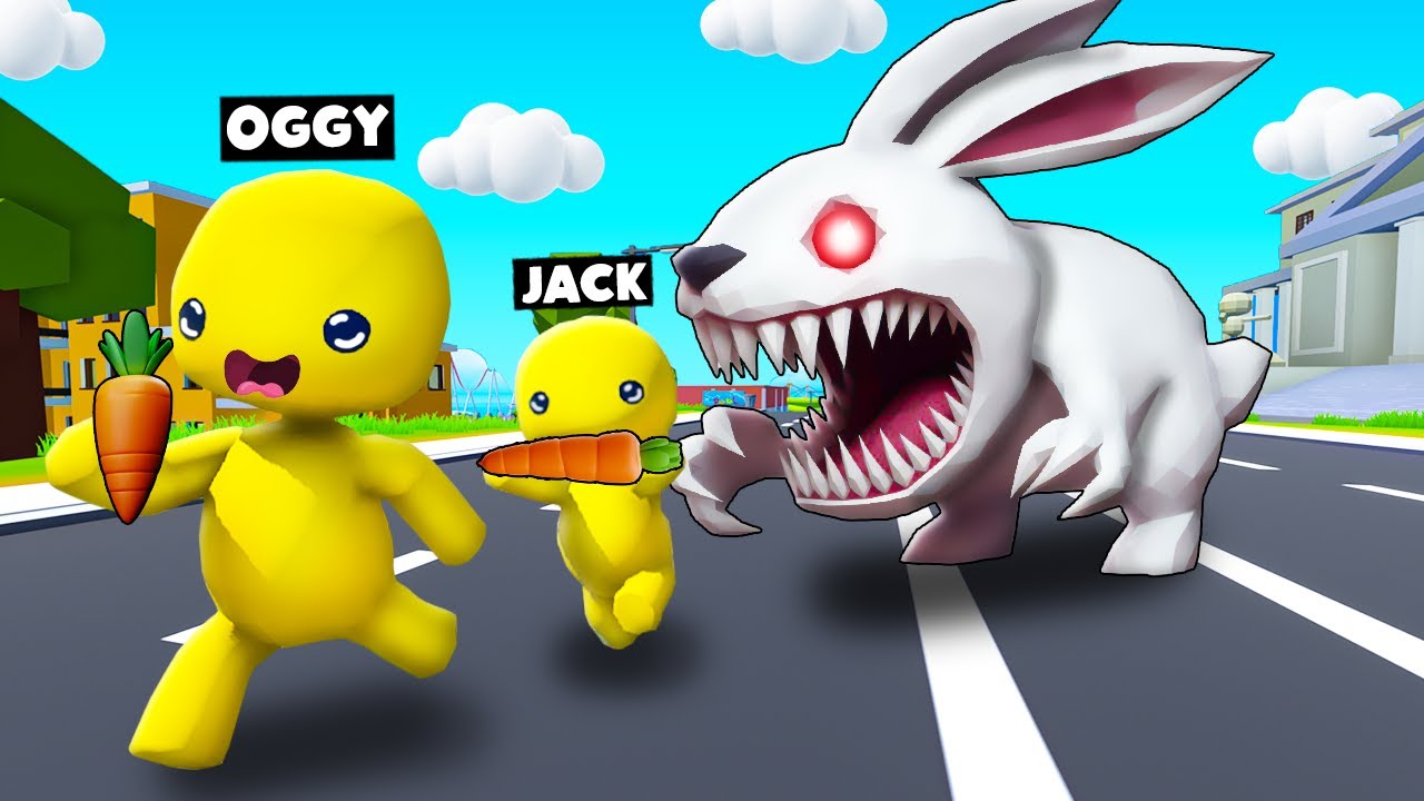 Demon Rabbit Try To Hunt Oggy And Jack In Wobbly Life - YouTube