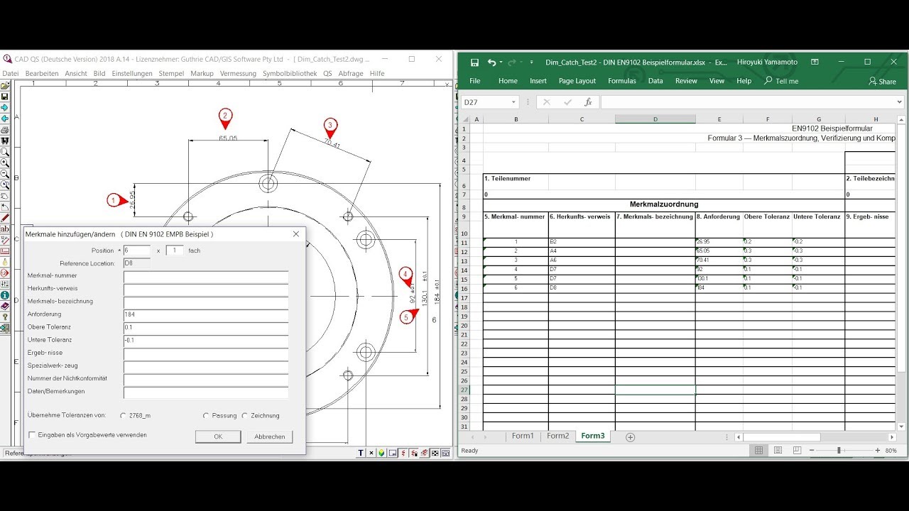 EN 9102 Erstmusterprüfbericht beispielformulare by CAD QS [HD] - YouTube