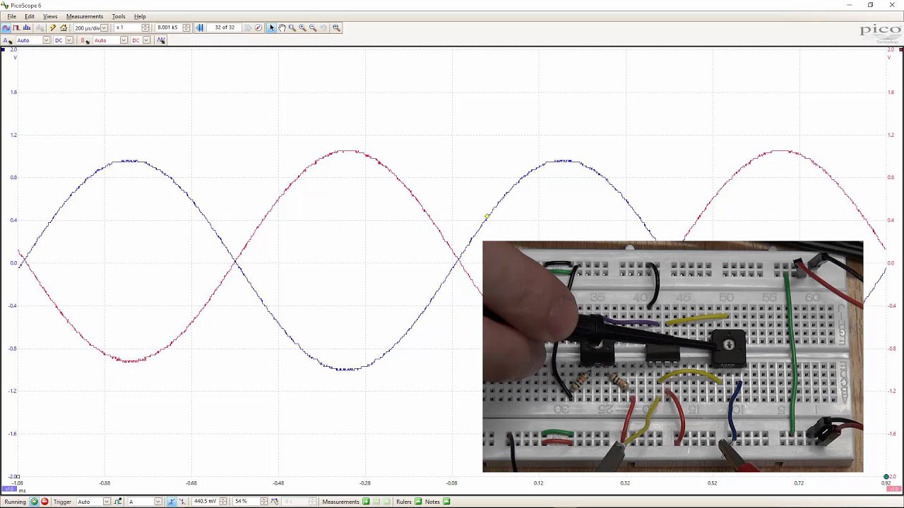 Testing an Inverting amplifier with Picoscope - YouTube