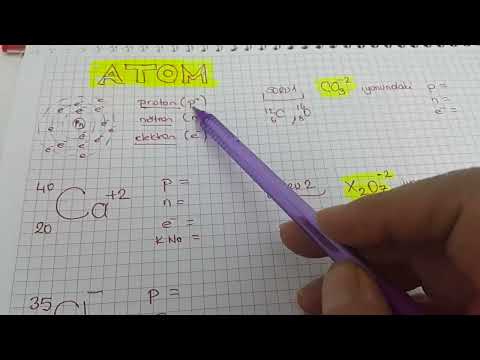 Atom ve yapısı / 1.dönem 2.yazılı soruları 9.sınıf kimya / proton nötron elektron sayısı bulma